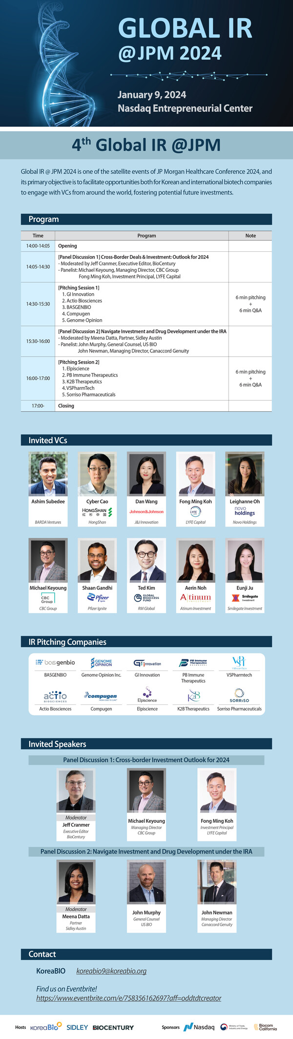 한국바이오협회, 미국서 ‘글로벌 IR @JPM 2024’ 개최